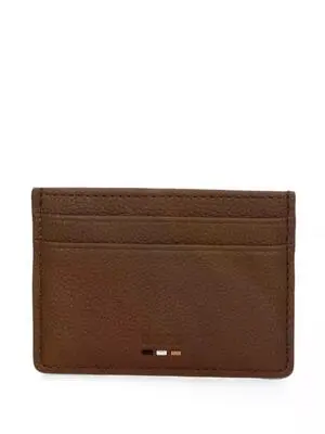 BOSS Leather Cardholder - Brown