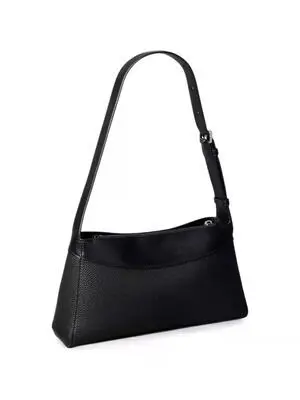 Calvin Klein Grainy-texture Twist-lock Shoulder Bag - Black
