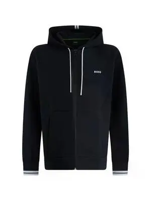 BOSS Logo-print Zip-up Hoodie