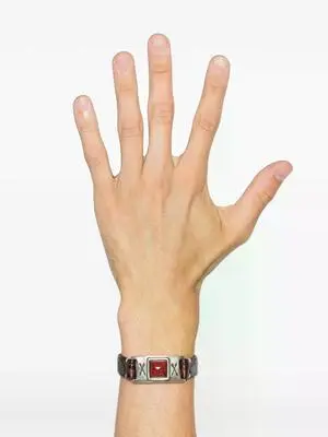 ERALDO Stone-embellished Leather Bracelet