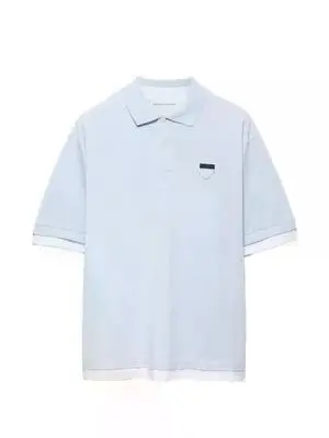 Prada Cotton Polo Shirt - Blue