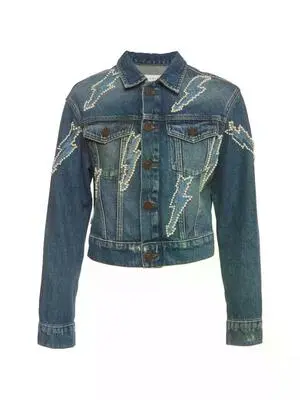 SANDRO Embellished Denim Jacket