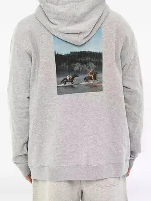 Woolrich Logo-print Graphic-back Hoodie