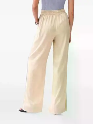 Liu Jo Crinkled-satin Side-slit Trousers