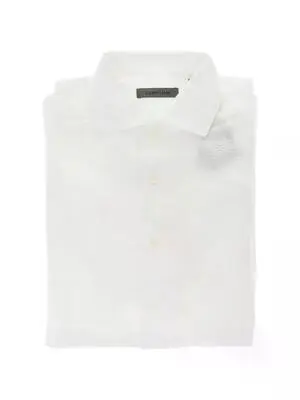 Corneliani Honeycomb-pattern Short-sleeve Shirt