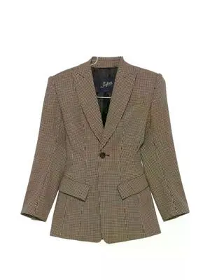 SEAFARER Houndstooth-pattern Single-breasted Blazer