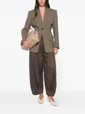 Seafarer Houndstooth-pattern Single-breasted Blazer