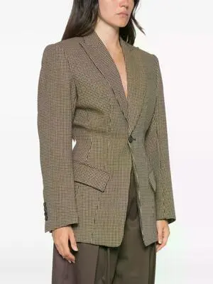 Seafarer Houndstooth-pattern Single-breasted Blazer