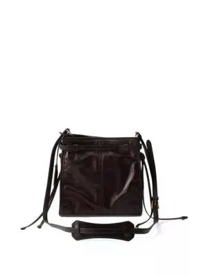 Prada Bonnie Leather Mini Shoulder Bag - Brown