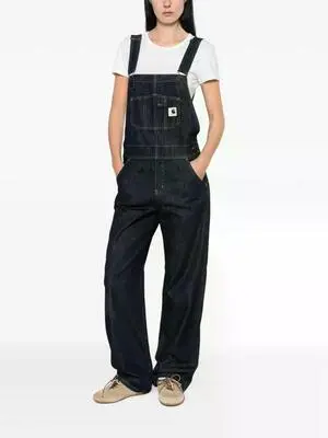 Carhartt Work In Progress Logo-patch Denim Dungarees