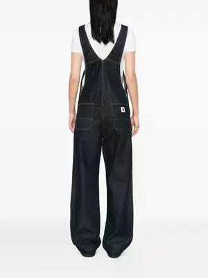 Carhartt Work In Progress Logo-patch Denim Dungarees