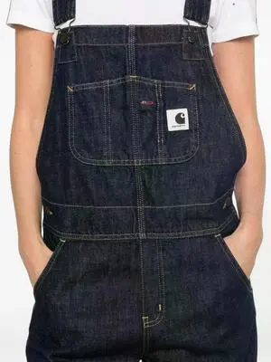 Carhartt Work In Progress Logo-patch Denim Dungarees