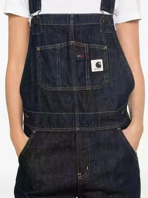 Carhartt Work In Progress Logo-patch Denim Dungarees