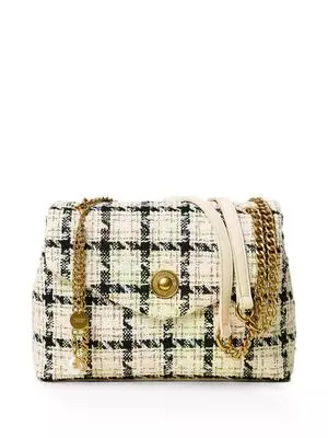TWINSET Chequered Bouclé Shoulder Bag