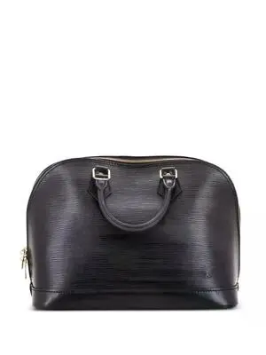 LOUIS VUITTON Alma Epi Leather Pm Satchel - Black