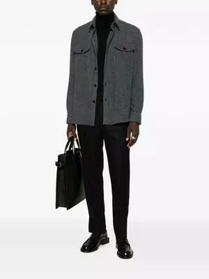Brioni Prince Of Wales Check Wool Shirt