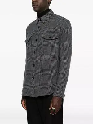 Brioni Prince Of Wales Check Wool Shirt
