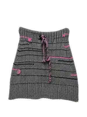 Prada Chunky-knit Drawstring Skirt