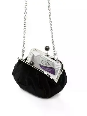 Max Mara Giochi Velvet Clutch Bag - Black