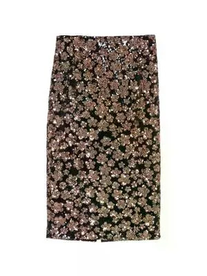 Max Mara Sequin-embellished Midi Skirt - Black
