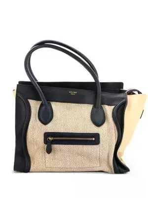 Celine Tricolor Luggage Shoulder Bag - Neutrals