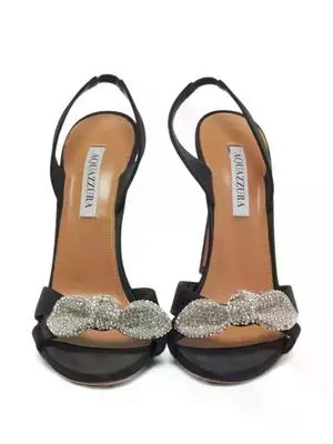 AQUAZZURA Very Bow Slingback Sandals