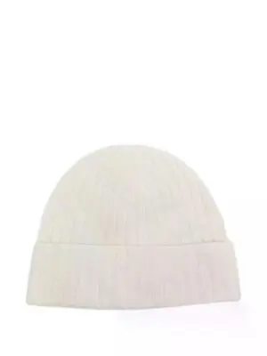 JOSEPH Ribbed-knit Beanie Hat - Neutrals