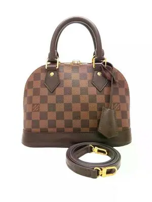 LOUIS VUITTON 2013 Damier Ebene Alma Bb Satchel - Brown