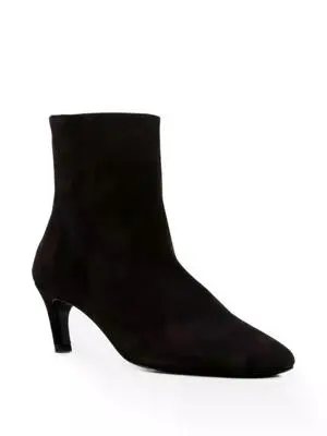 TOTEME Suede Rear-zip Ankle Boots