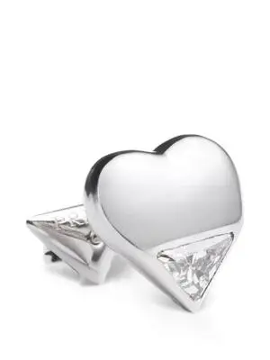 Prada Eternal Gold Nano Heart Laboratory-grown Diamonds Ingle Earring - Silver