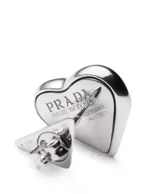 Prada 18k White Gold Laboratory-grown Diamond Heart Earring