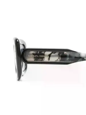 Carolina Herrera Square-frame Studded Sunglasses