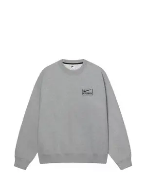 Nike X Stüssy Logo-embroidered Sweatshirt - Grey