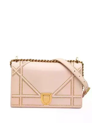 Dior 2017 Medium Studded Lambskin Diorama Flap Crossbody Bag