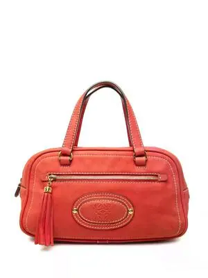 Loewe 2008 Nubuck Anagram Madrid Fringe Handbag