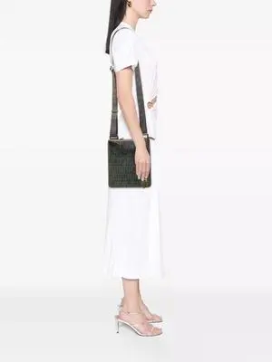 Fendi 2010-2026 Zucca Spalmati Flat Messenger Bag Crossbody Bag - Black