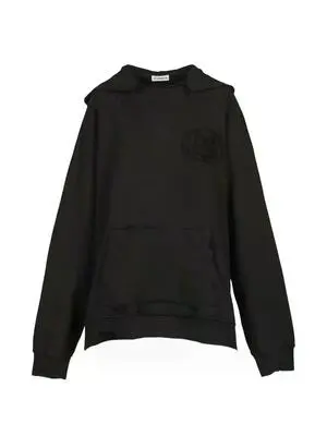 VIVAMUS Distressed Logo-patch Hoodie