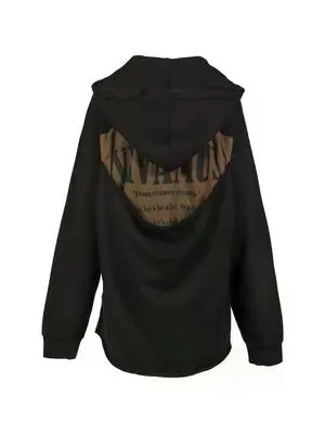 VIVAMUS Distressed Logo-patch Hoodie