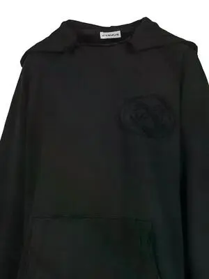 VIVAMUS Distressed Logo-patch Hoodie