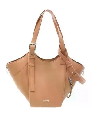 Loewe 2010-2026 Leather Hammock Flip Bag Satchel - Brown