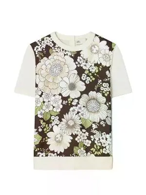 Tory Burch Silk-front Wool Top