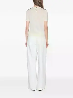 Tory Burch Silk-front Wool Top