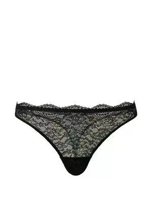 TWINSET Lace-panel Tulle G-string - Black