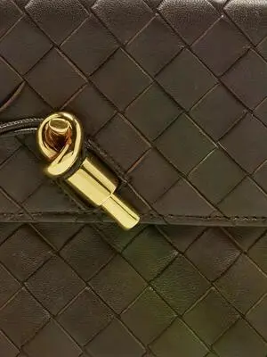 Bottega Veneta Andiamo Leather Clutch Bag