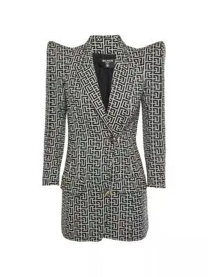 Balmain Monogram Peak-shoulder Blazer