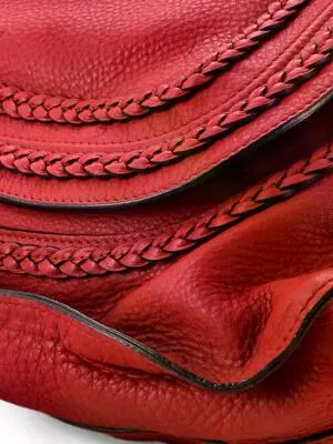 Chloé Marcie Braided Leather Large Satchel - Red