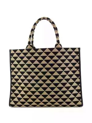 Prada Symbole Shopper Jacquard Large Tote Bag
