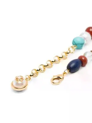 Casablanca Logo-pendant Beaded Necklace