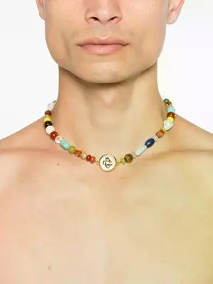 Casablanca Logo-pendant Beaded Necklace