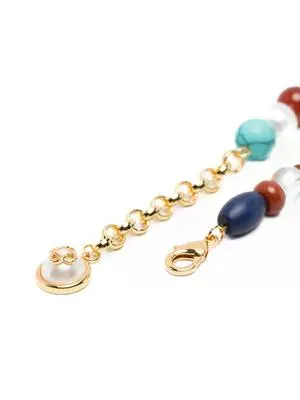 Casablanca Logo-pendant Beaded Necklace